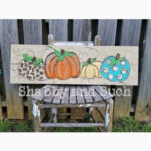 Pumpkins Rustic Wood Sign, Hand Painted Sign, Fall Sign, Autumn Sign ...
