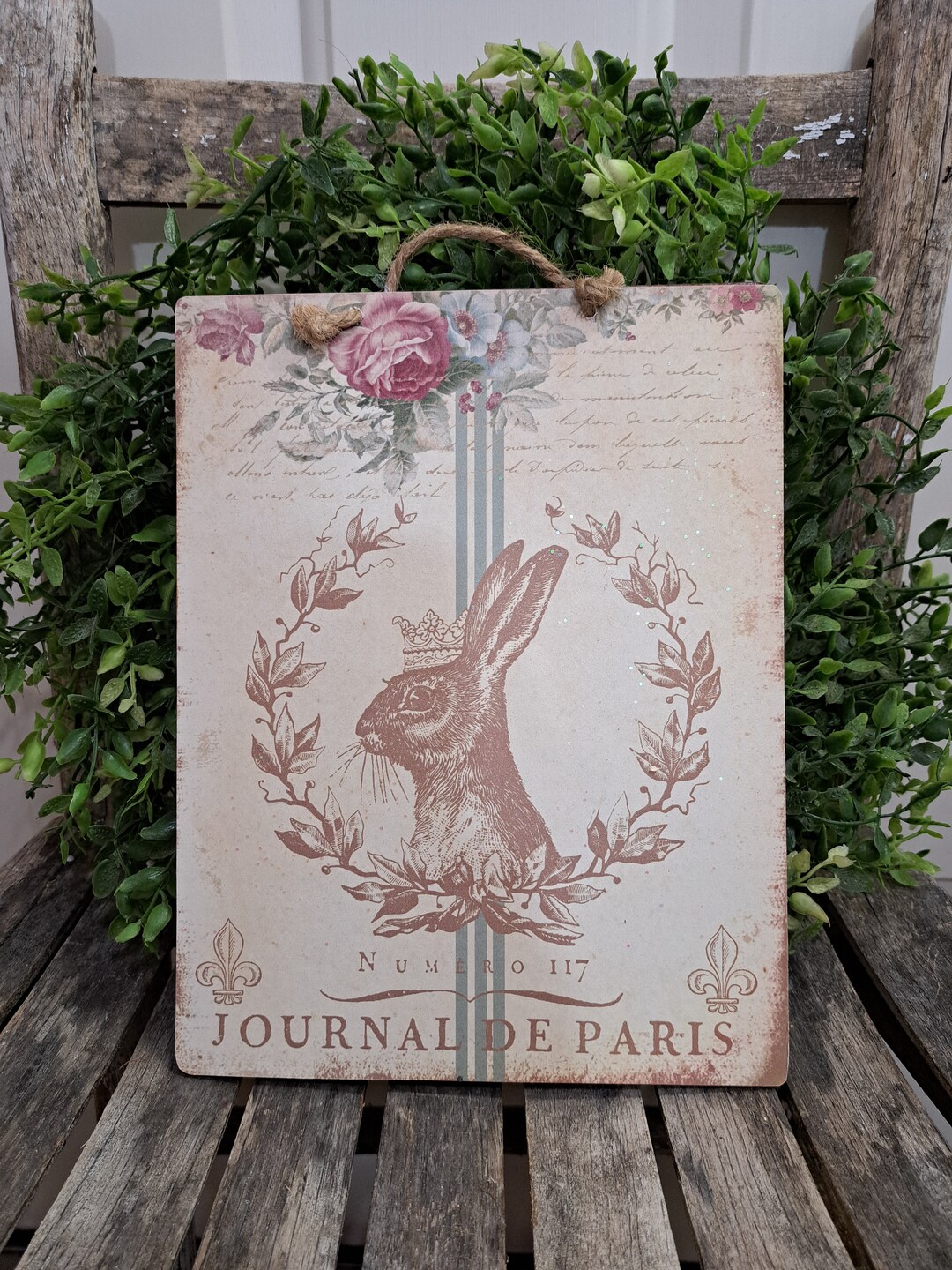 Rabbit Sign, Rabbit Plaque, Easter Sign, Vintage Rabbit, French Rabbit ...