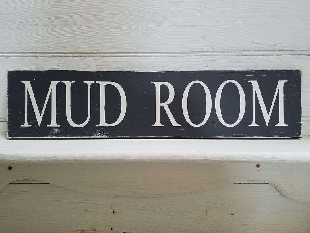 Hand Painted Mud Room Sign, Distressed Rustic Wood, 24" - Etsy