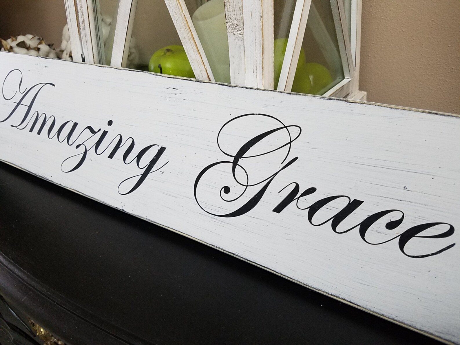 Amazing Grace / Distressed Wood Sign / Rustic Sign / Hand - Etsy