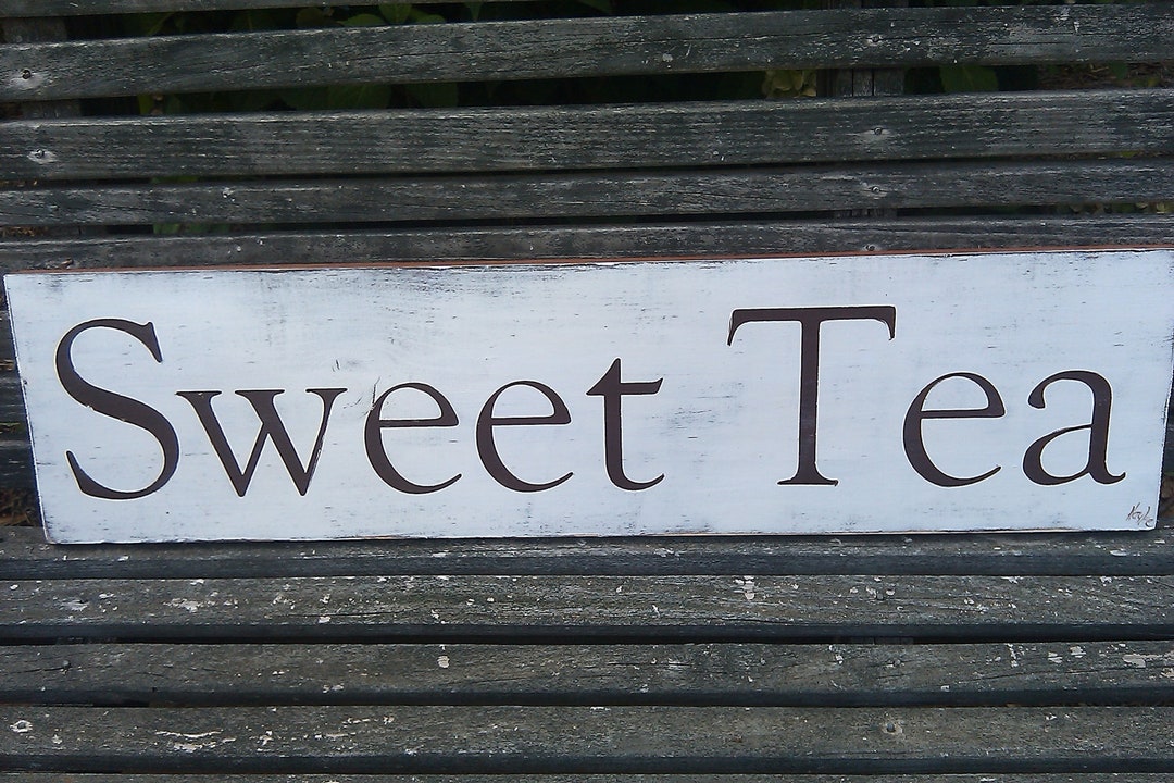 Sweet Tea Sign, Rustic Wood Sign, Farmhouse Style Sign, Sweet Tea, Hand ...