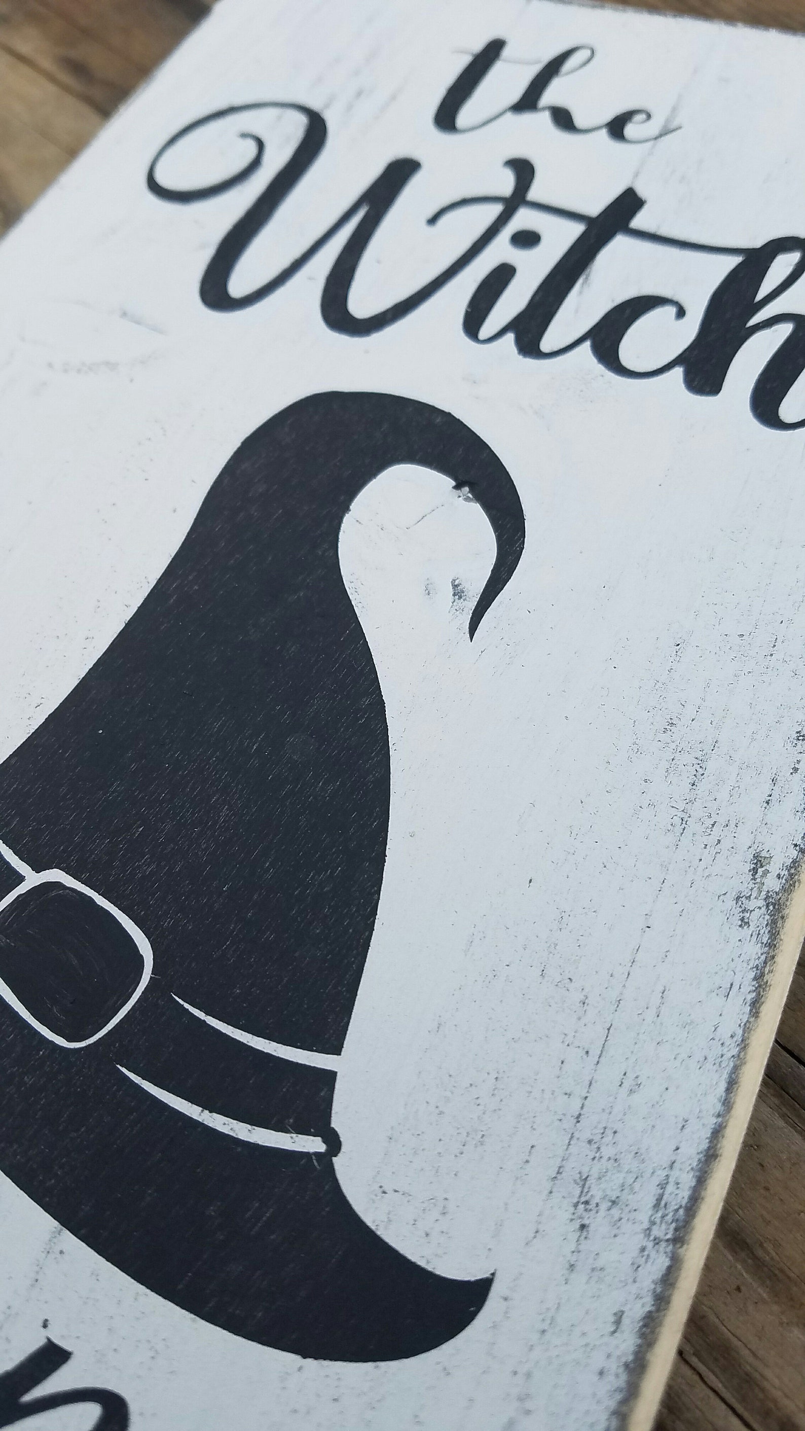 The Witch is in Sign Halloween Sign Rustic Wood Sign MINI | Etsy