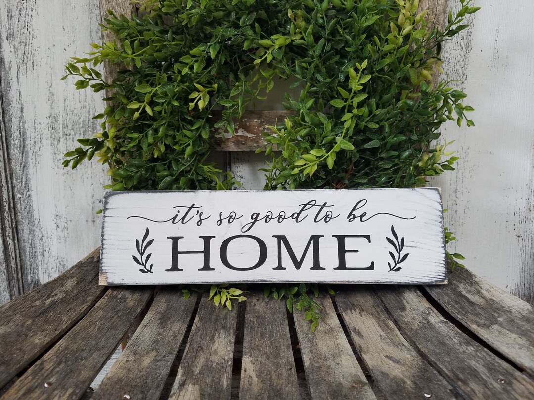 Rustic Wood "it's so Good to Be Home" Sign, Farmhouse Decor - Etsy