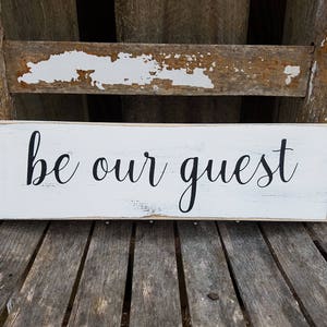 Be Our Guest Sign Rustic Wood Sign Guest Room Sign Welcome | Etsy