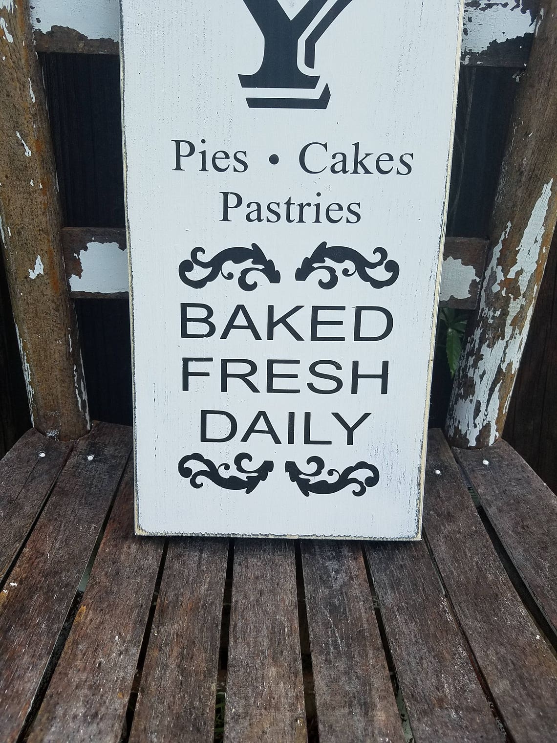 Bakery Sign Baked Fresh Daily Wood Sign Pie Sign Cake Sign - Etsy