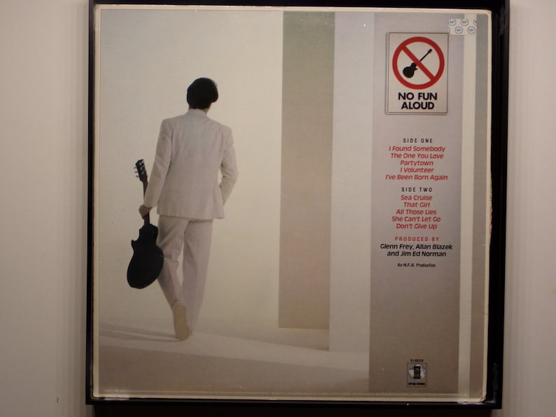 Glittered Record Album - Glenn Frey - No Fun Aloud - Etsy