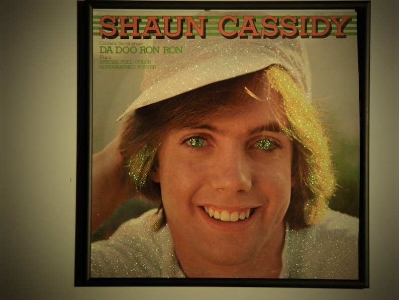 Glittered Record Album Shaun Cassidy Da Doo Ron Ron Etsy