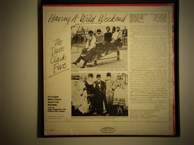 Glittered Record Album - the Dave Clark Five - Having a Wild Weekend - Etsy