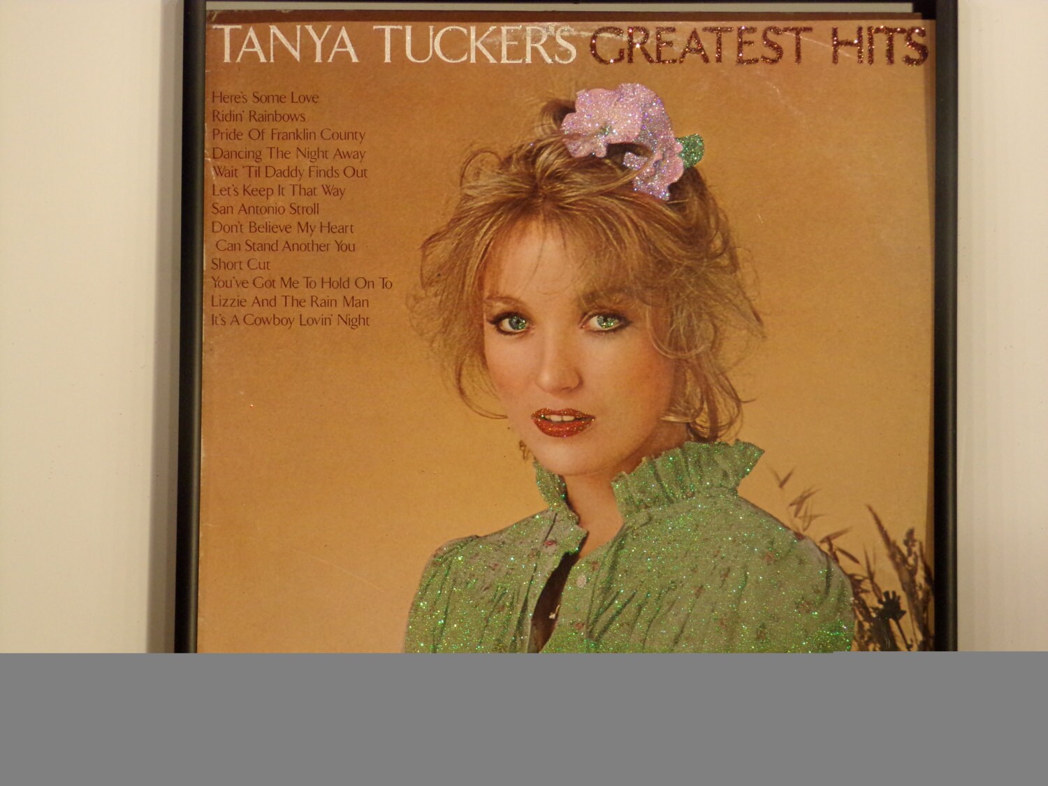 Glittered Record Album Tanya Tucker Tanya Tuckers Greatest Hits Etsy