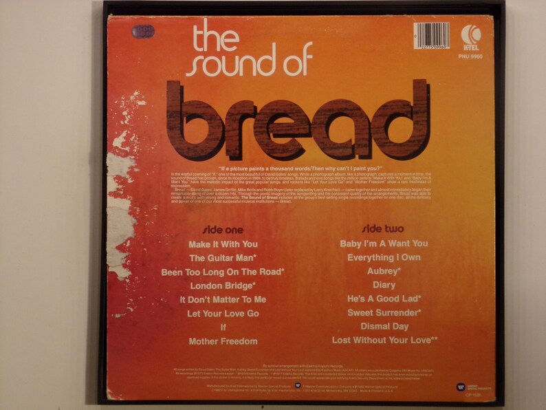 Glittered Record Album - Bread - the Sound of Bread - Etsy
