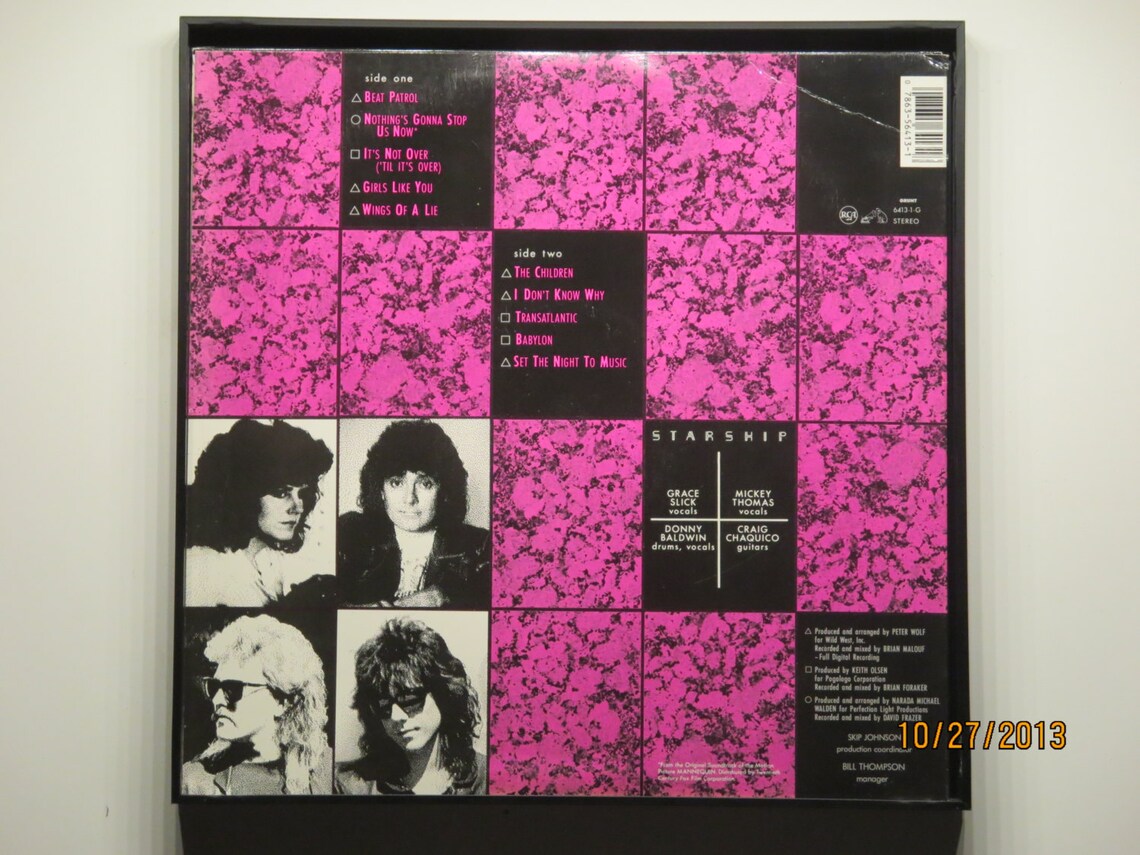 Glittered Record Album Starship No Protection - Etsy