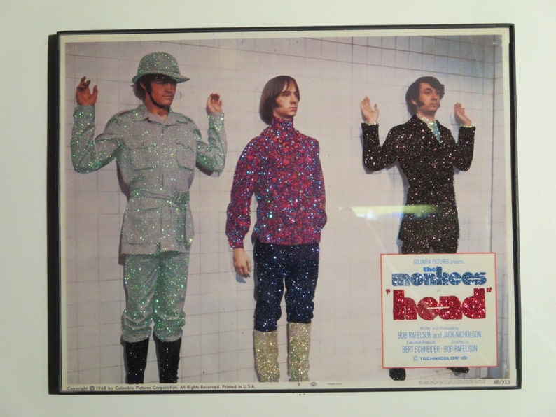 Glittered Poster - the Monkees - Head - (micky Dolenz, Peter Tork ...