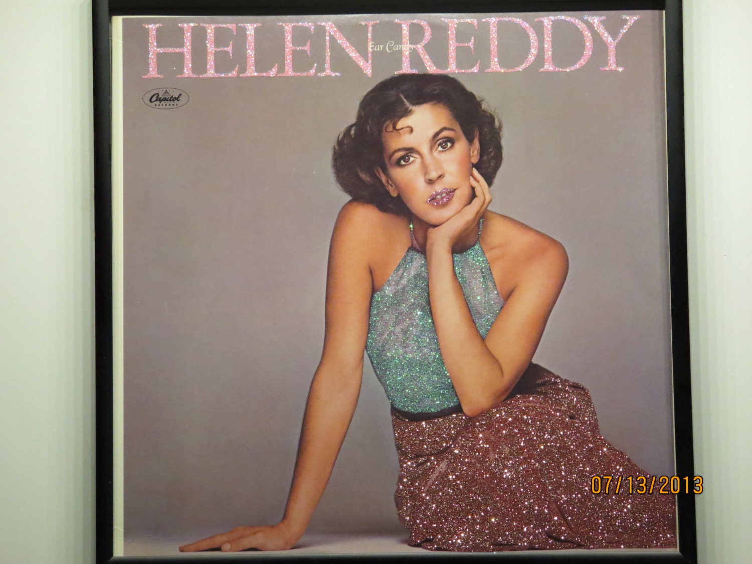 Glittered Record Album Helen Reddy Ear Candy - Etsy