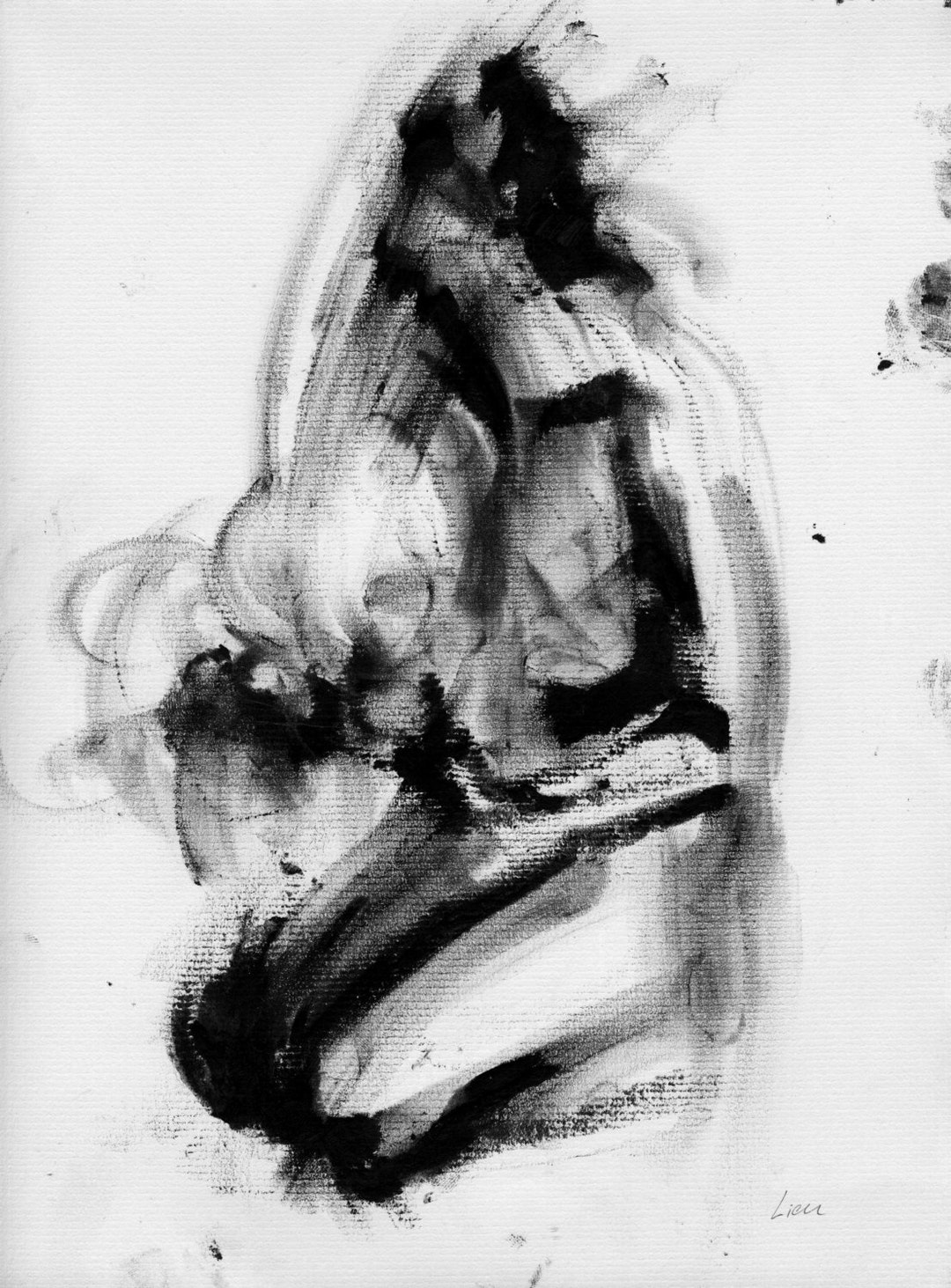 Macabre Haunting Figure Drawing, Falling No. 81 - Etsy