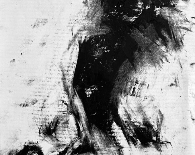 Macabre Haunting Figure Drawing, Falling No. 95 - Etsy