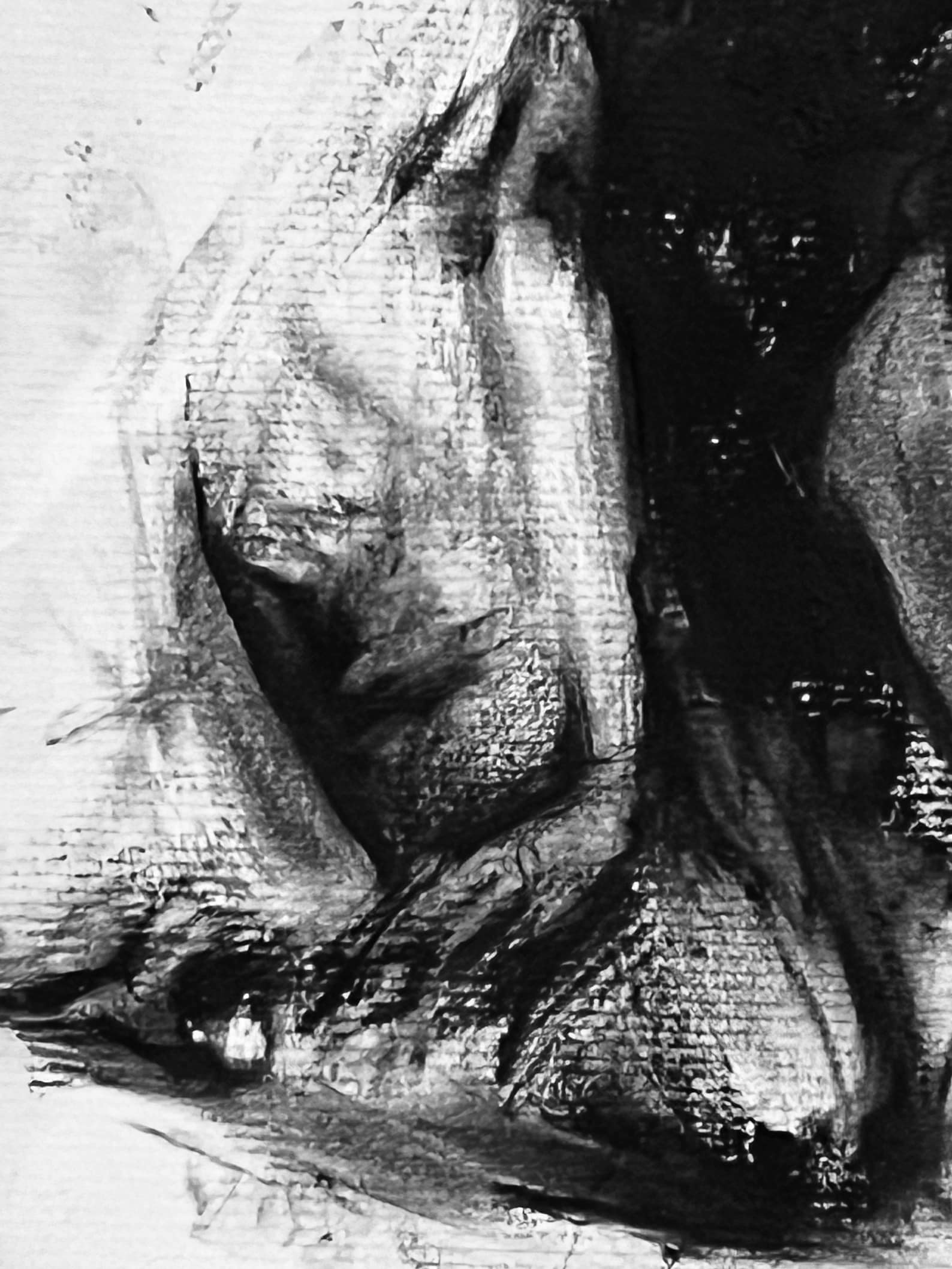 Macabre Haunting Figure Drawing, Falling No. 96 - Etsy