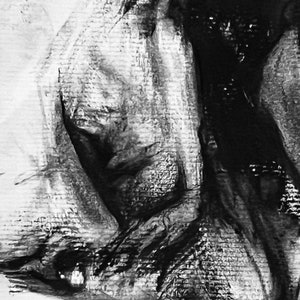 Macabre Haunting Figure Drawing, Falling No. 96 - Etsy