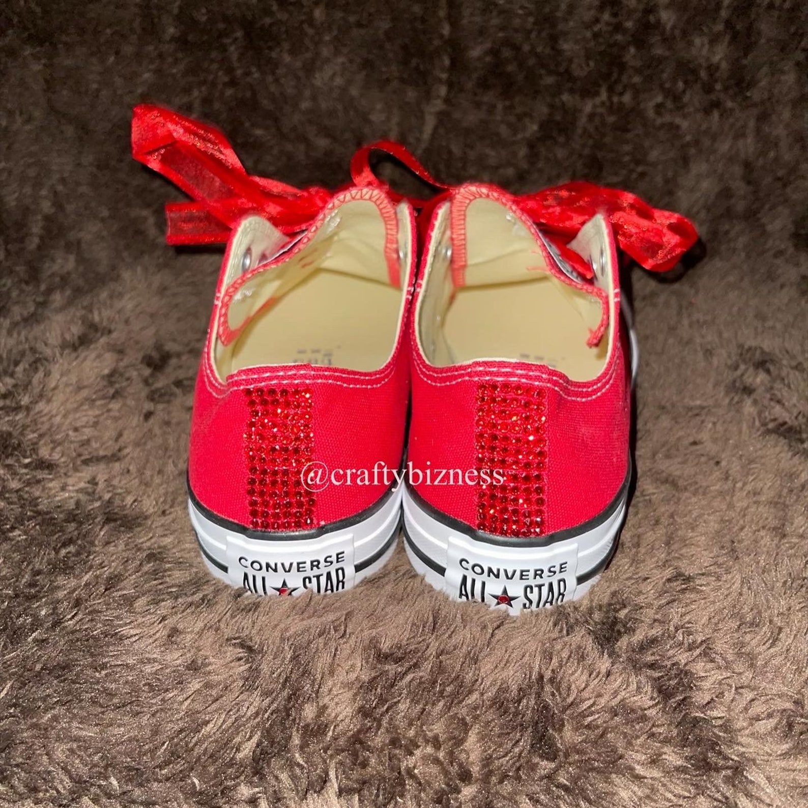 Red Bling Converse - Etsy