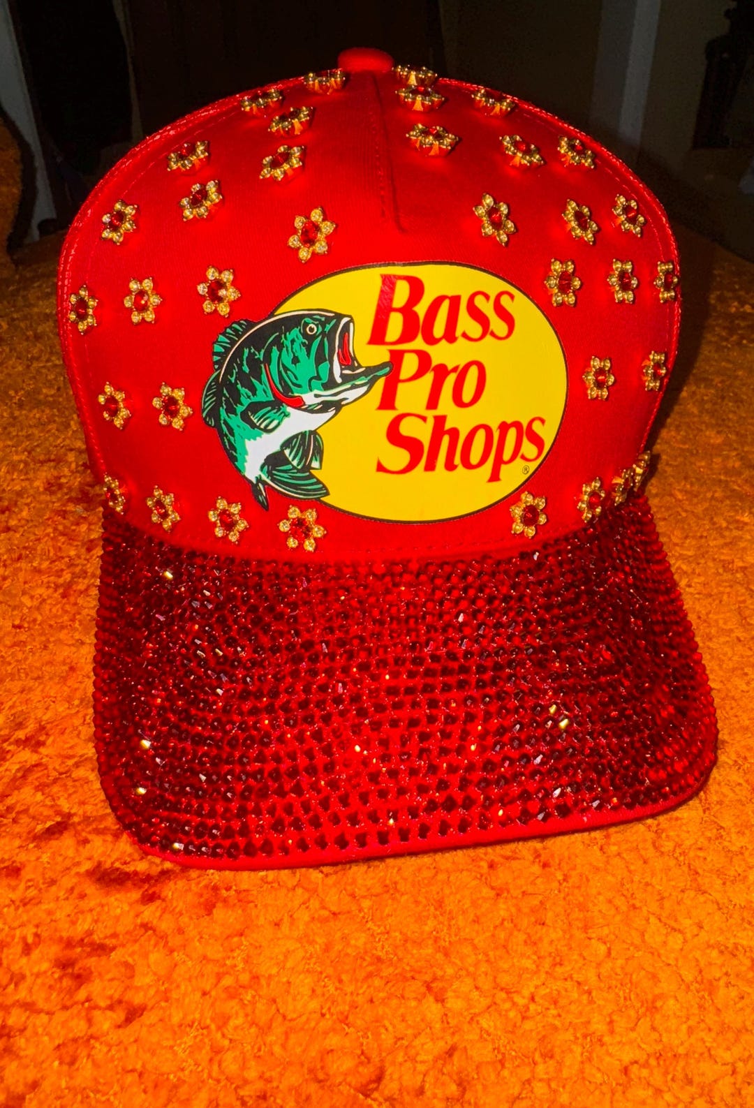 Studded/blinged Bass Pro Hat - Etsy