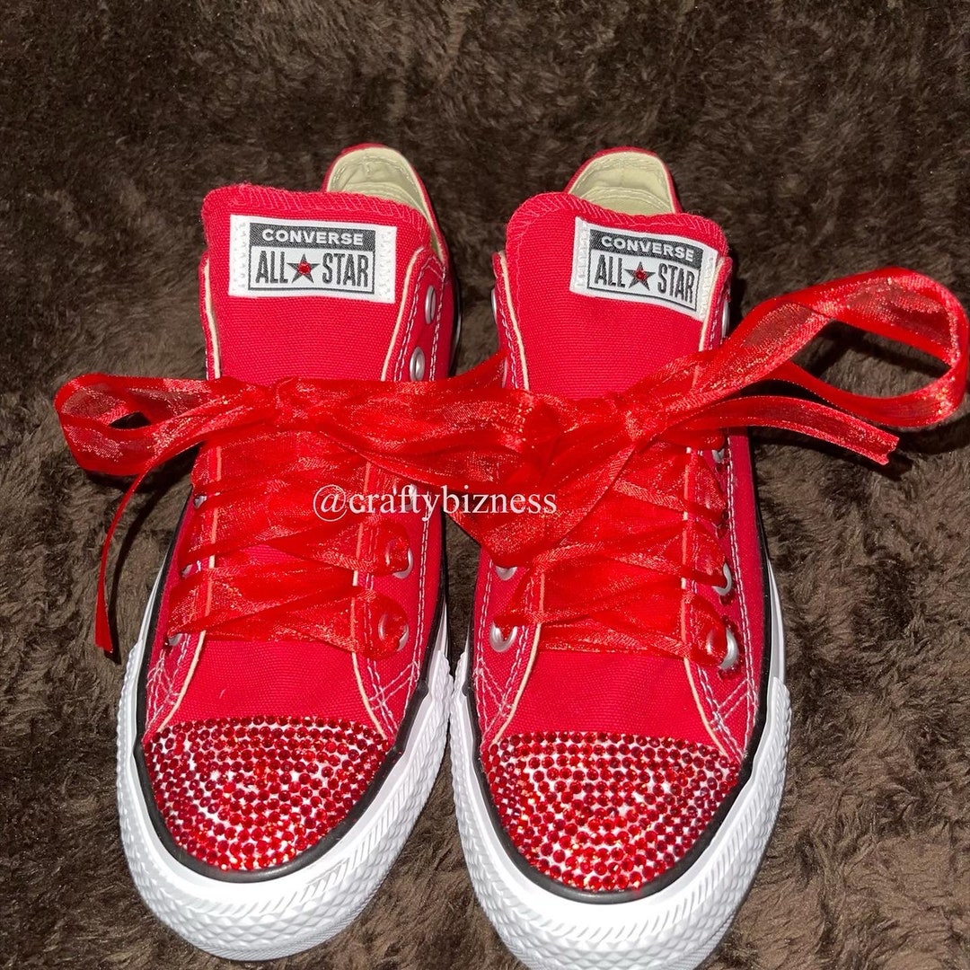 Red Bling Converse - Etsy