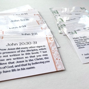 Printable BSF John Memory Verse Notecards for Adults and Children - Etsy