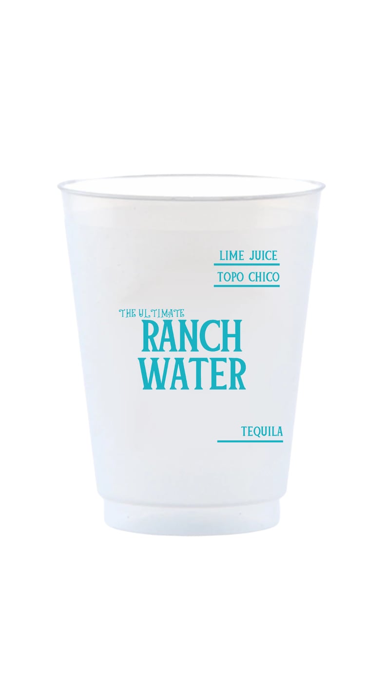 Ranch Water Reusable Frost Flex Cups - Etsy