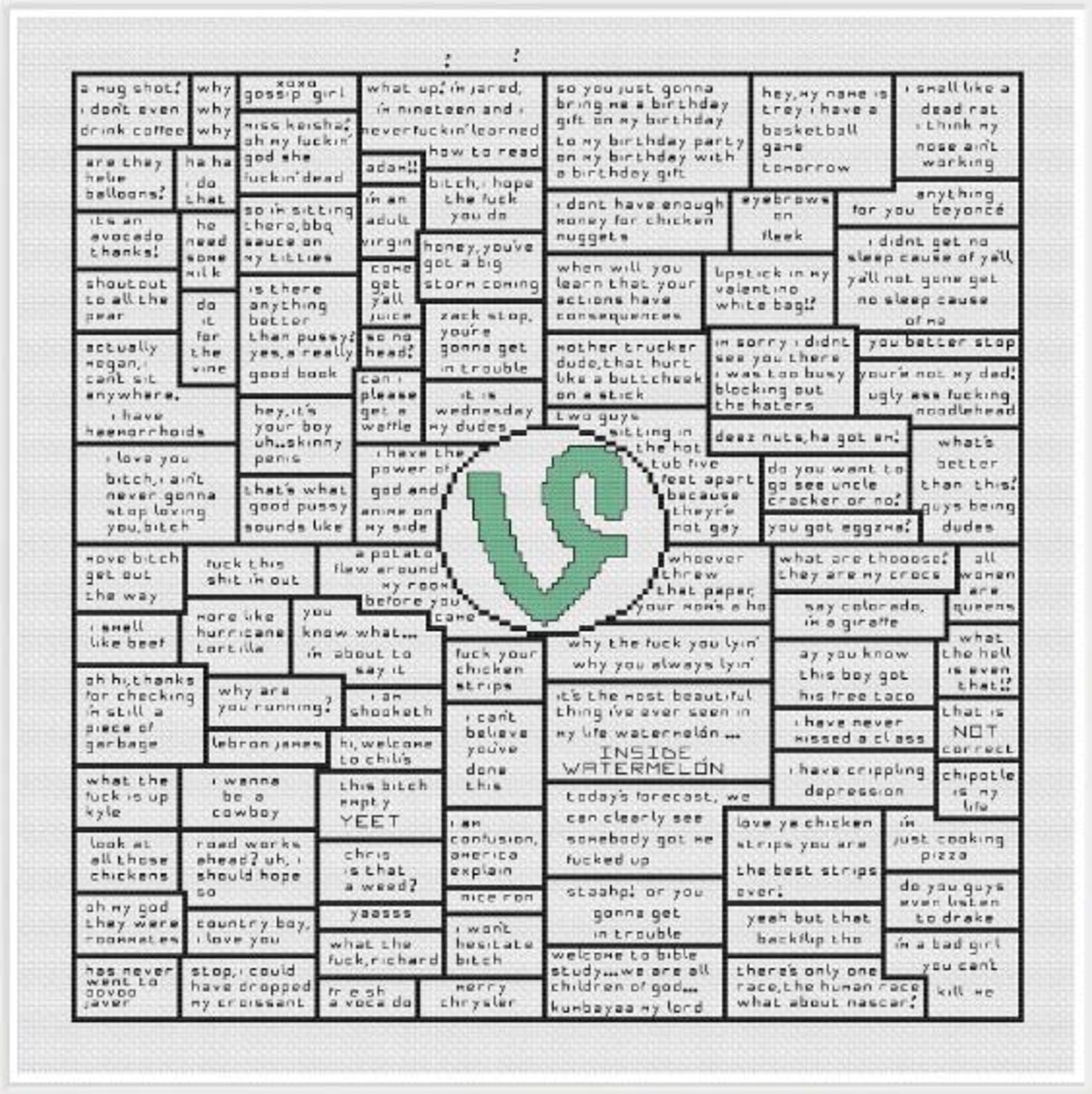 Vine Quotes PDF Cross Stitch Pattern - Etsy