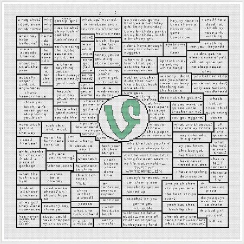 Vine Quotes PDF Cross Stitch Pattern - Etsy
