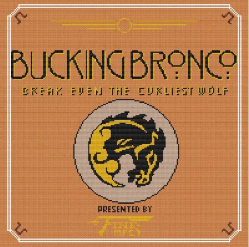 Bioshock Vigor Bucking Bronco PDF Cross Stitch Pattern - Etsy