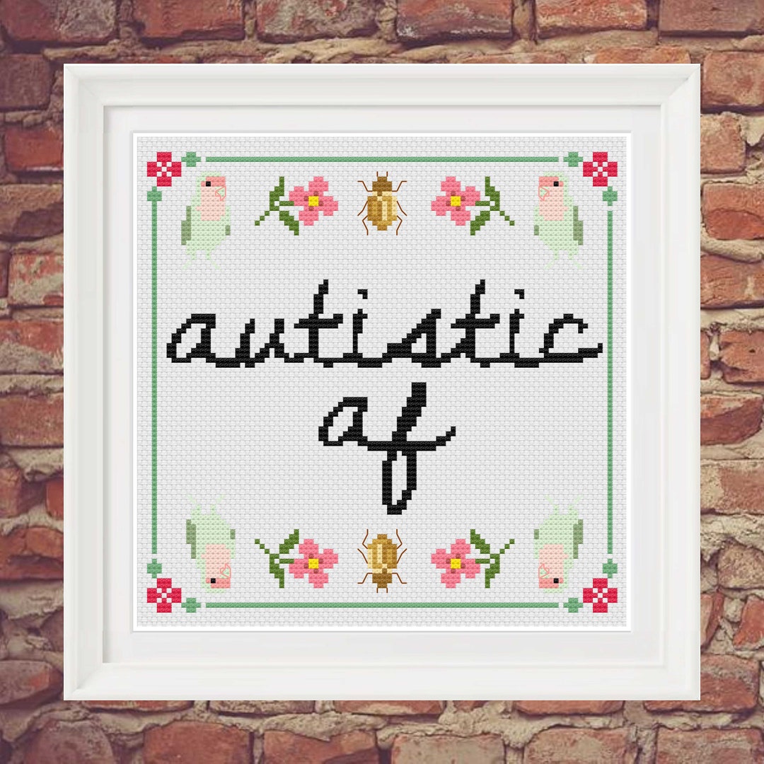 Autistic AF PDF Cross Stitch Pattern - Etsy