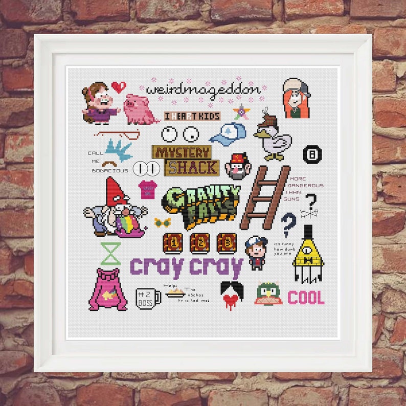 Gravity Falls PDF Cross Stitch Pattern - Etsy