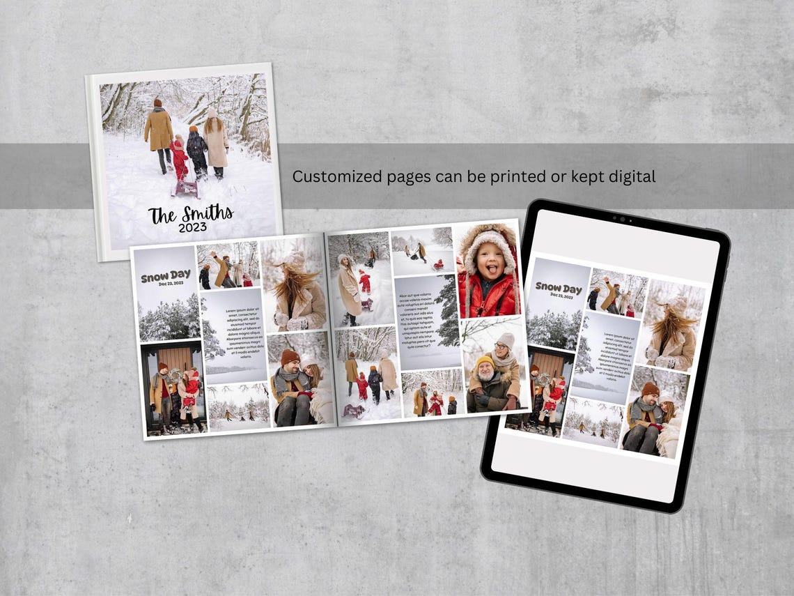 8x8 Photo Book Canva Template - 34 Pages, Square Photo Album, Digital ...