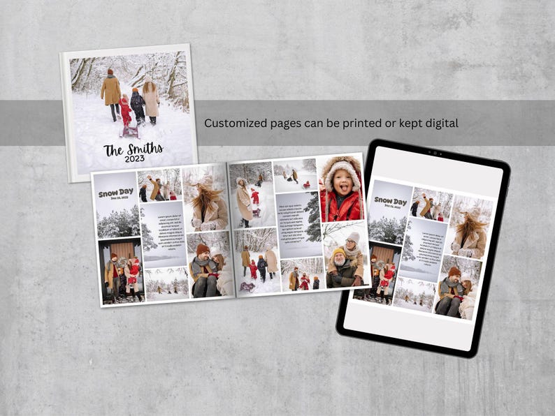 8x8 Photo Book Canva Template - 34 Pages, Square Photo Album, Digital ...