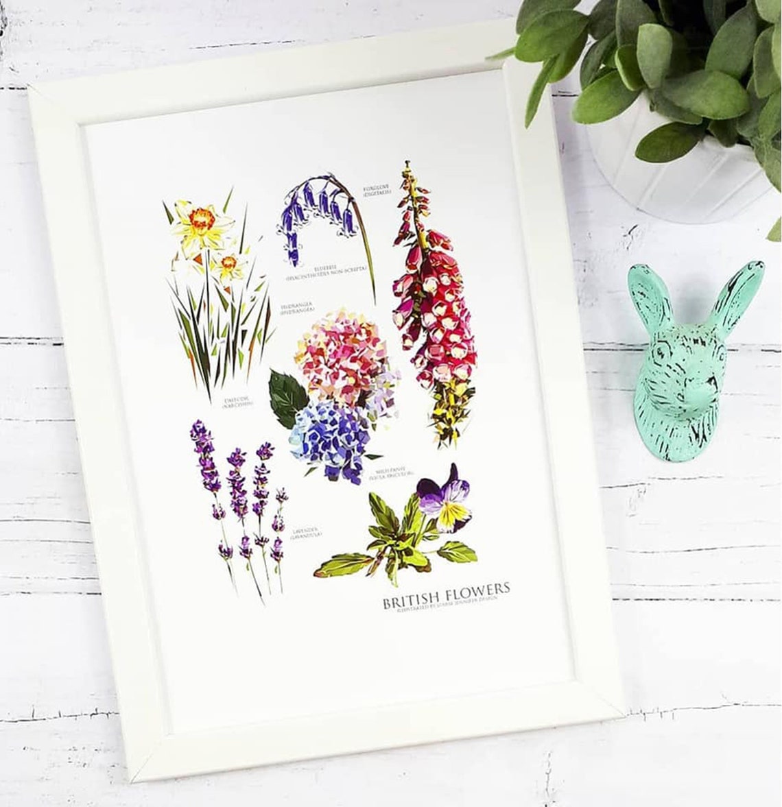 A4 BRITISH FLOWERS Print Nature Lover British flowers | Etsy