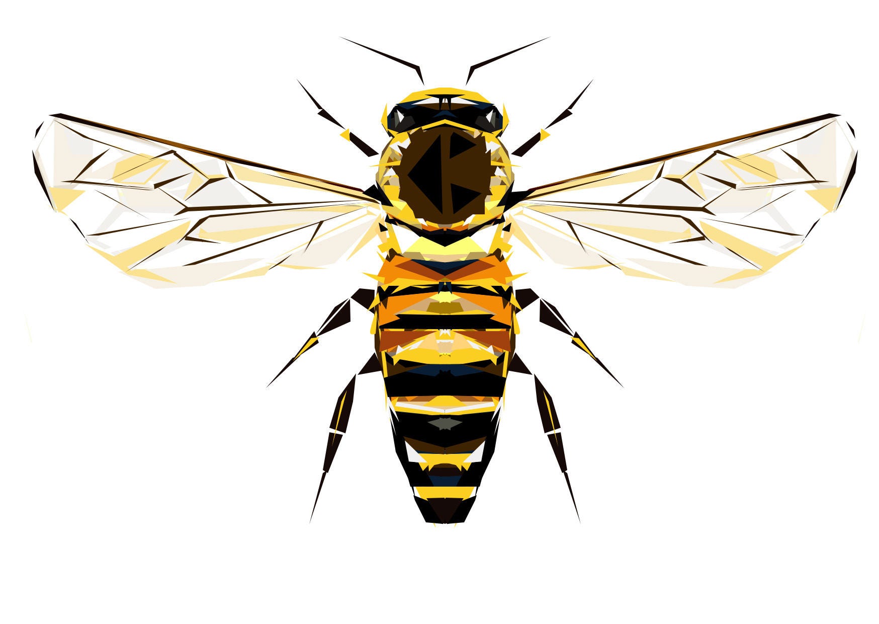 A4 BRITISH BEES Print Nature Lover Bee art wildlife | Etsy