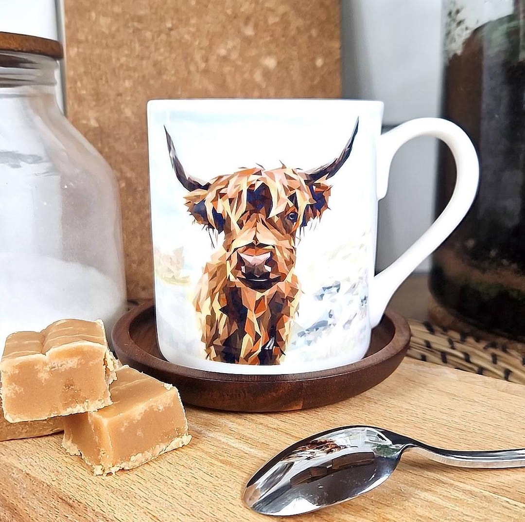 HIGHLAND COW Bone China Mug Scottish Gifts Scottish Wildlife Mothers ...