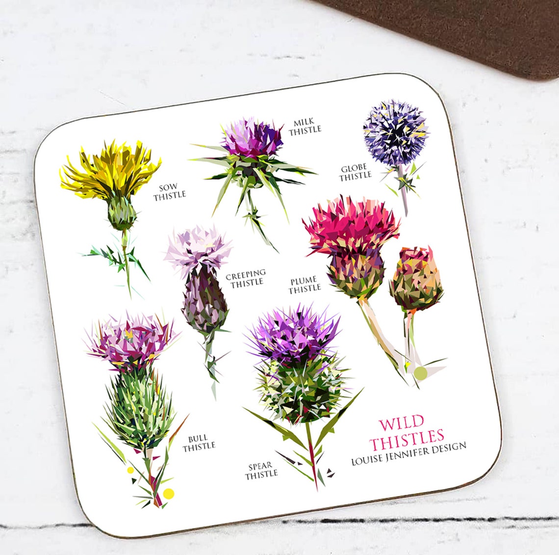 WILD THISTLES Coaster Flower of Scotland Nature Scotland - Etsy