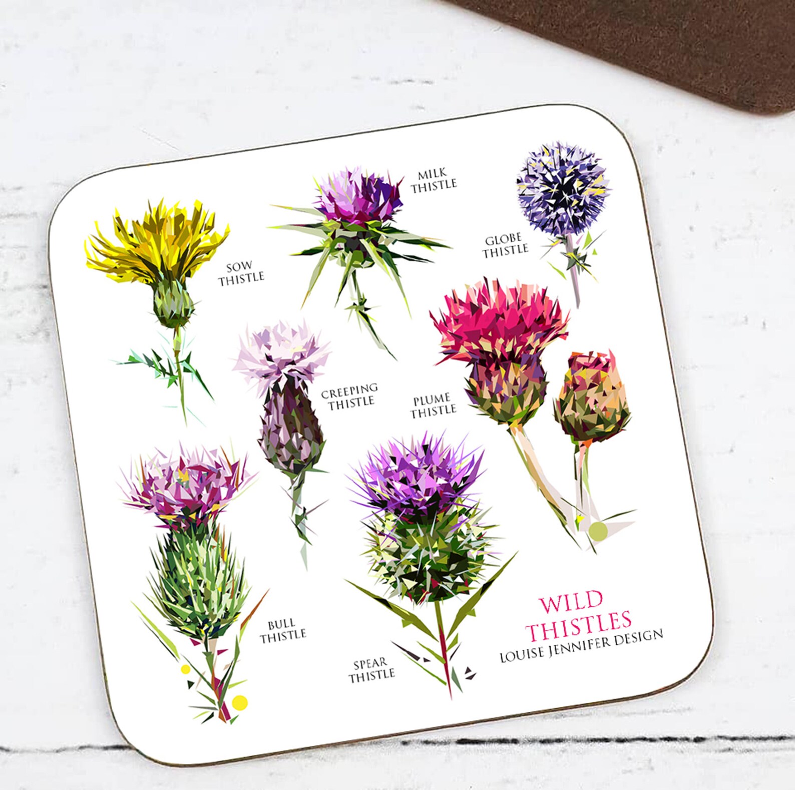 WILD THISTLES Coaster Flower of Scotland Nature Scotland - Etsy