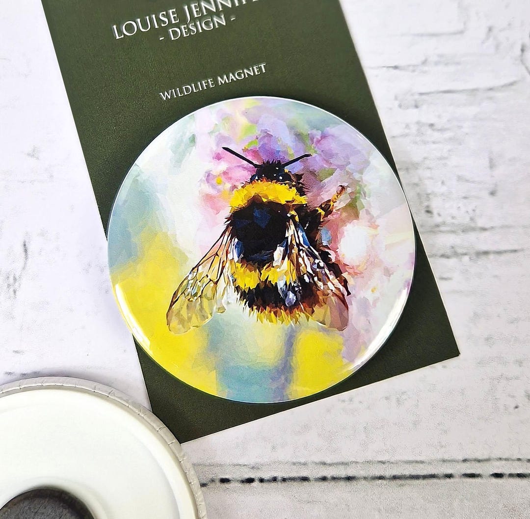 Large BUFF-TAILED BEE Fridge Magnet - Kitchen Gift - Bumblebee -magnet ...