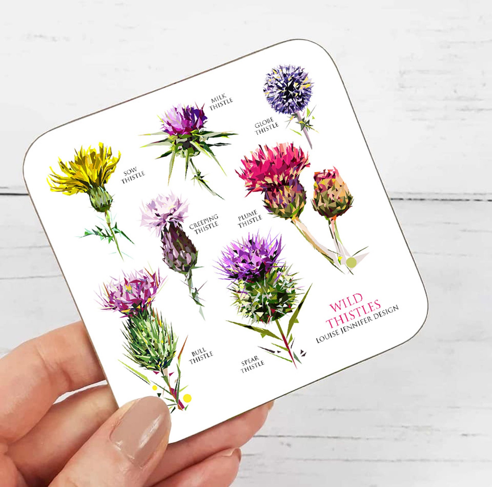 WILD THISTLES Coaster Flower of Scotland Nature Scotland - Etsy