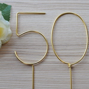 25th Anniversary/ Birthday Wire Number Cake Topper- Silver, Brown, Gold ...