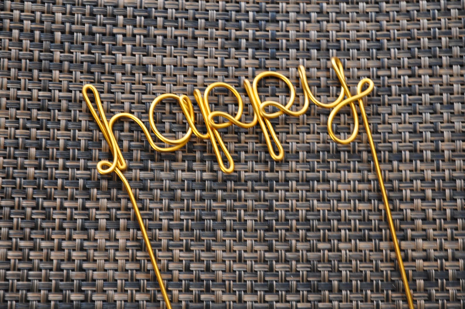 Happy Birthday Feliz Cumpleanos Wire Cake Topper Gold - Etsy Canada