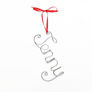 Custom Name or Word Wire Christmas Ornament- Red, Gold, Silver, Green ...