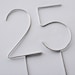 25th Anniversary/ Birthday Wire Number Cake Topper- Silver, Brown, Gold ...
