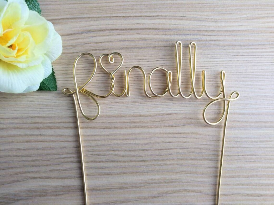 Finally Wire Wedding Cake Topper | Etsy