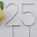 25th Anniversary/ Birthday Wire Number Cake Topper- Silver, Brown, Gold ...