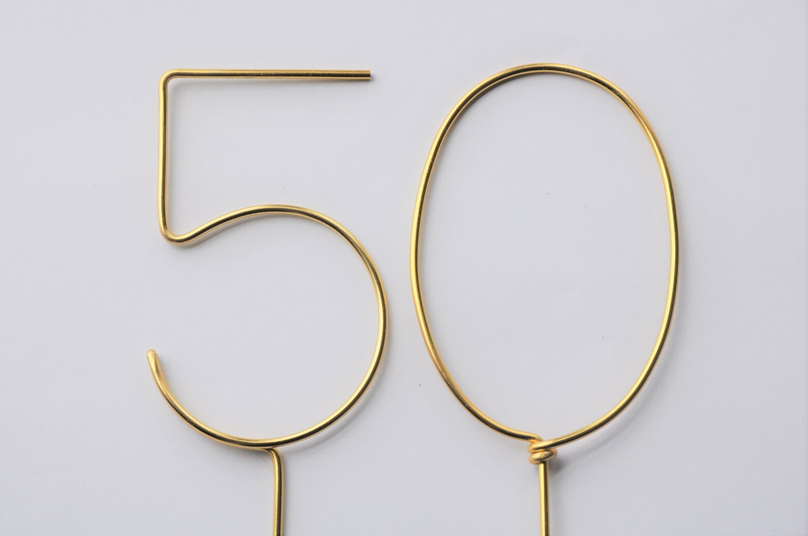 25th Anniversary/ Birthday Wire Number Cake Topper- Silver, Brown, Gold ...