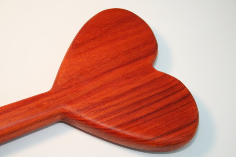 Red Bdsm Heart Spanking Paddle Padauk Great For Otk Etsy