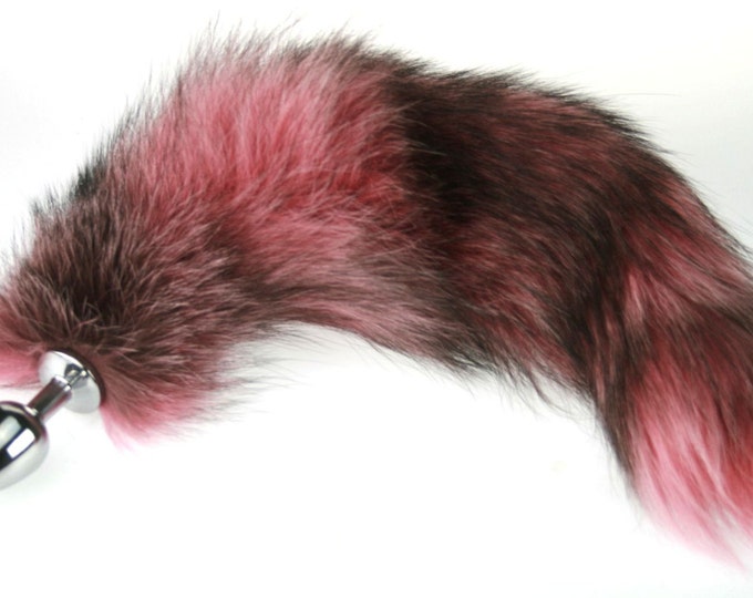 Pink Real Fur Fox Tail Butt Plug Real Fur Metal or Silicone - Etsy