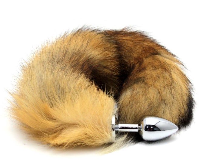 Classic Red Fox Tail Butt Plug Real Fur Metal Or Silicone Butt Plug